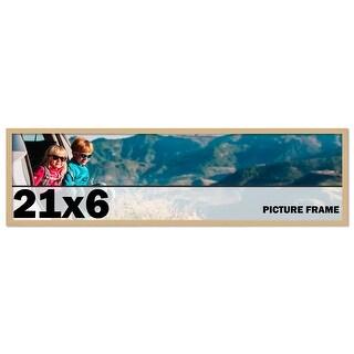 21x6 Frame Natural Brown Picture Frame Modern Photo Frame Includes UV ...