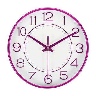 8" Wall Clock Battery Operated Silent Non-Ticking Round Modern Clock ...