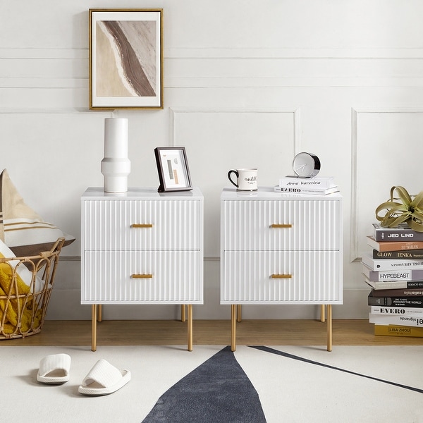 Metal nightstand set of 2 store