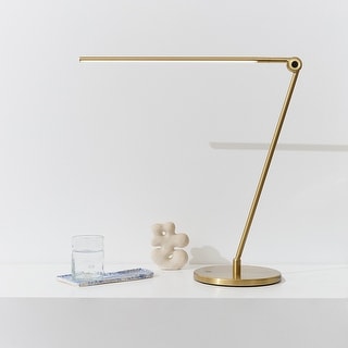 Brightech Libra LED Dimmable Table Lamp - Brass - Bed Bath & Beyond ...