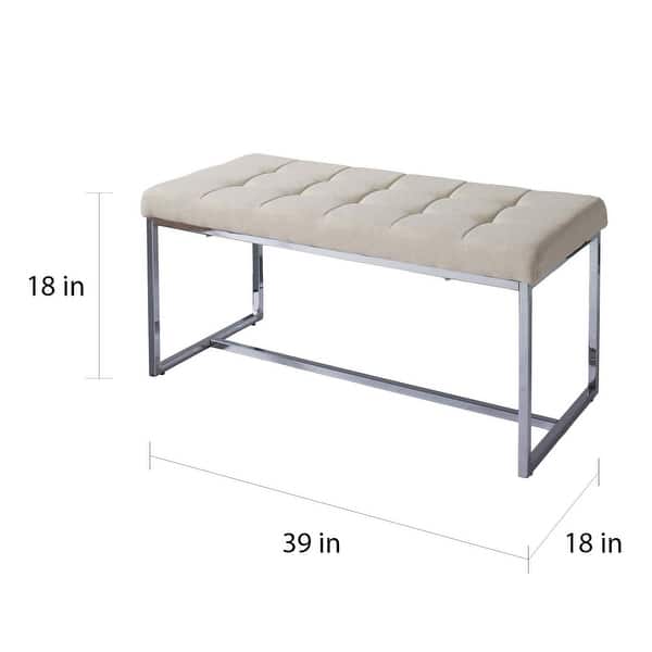 CorLiving Huntington Modern Tufted Fabric Bench - Bed Bath & Beyond ...