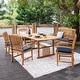 Cambridge Casual Leon 6-Piece Teak Patio Extendable Dining Set - Bed ...