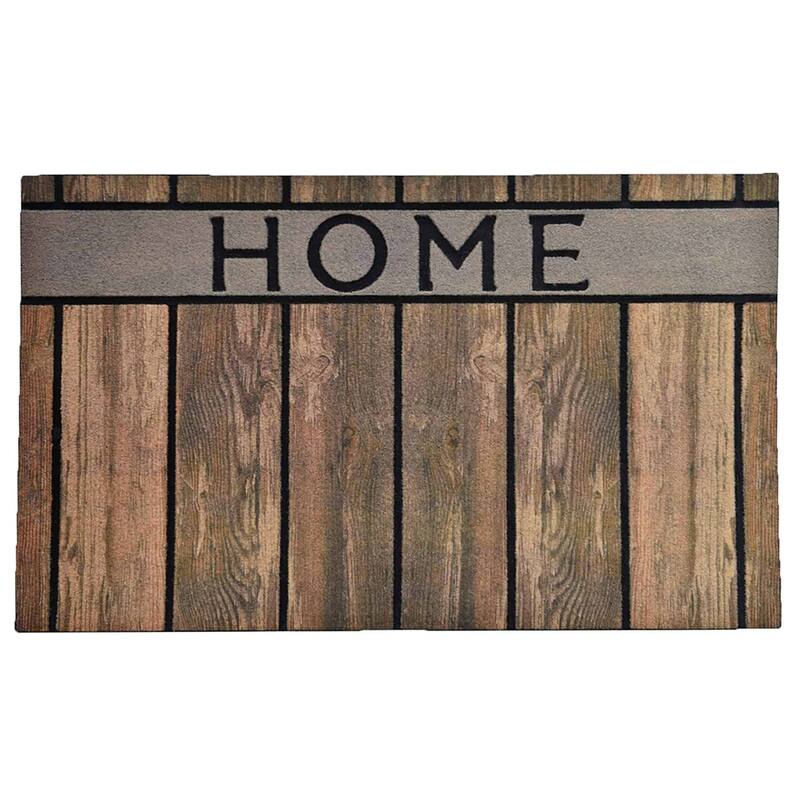 Outdoor Front Door Mat 30x18 Inch Rubber Rug with 'Home' Design - 30 L ...