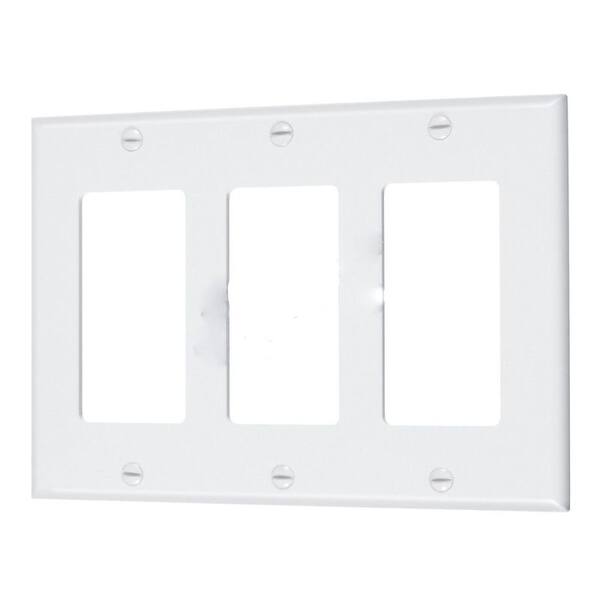 Rectangle White Electrical Switch Plate Plastic American Imaginations ...