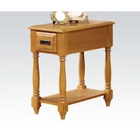 Qrabard Light Oak Side Table - Bed Bath & Beyond - 12021468