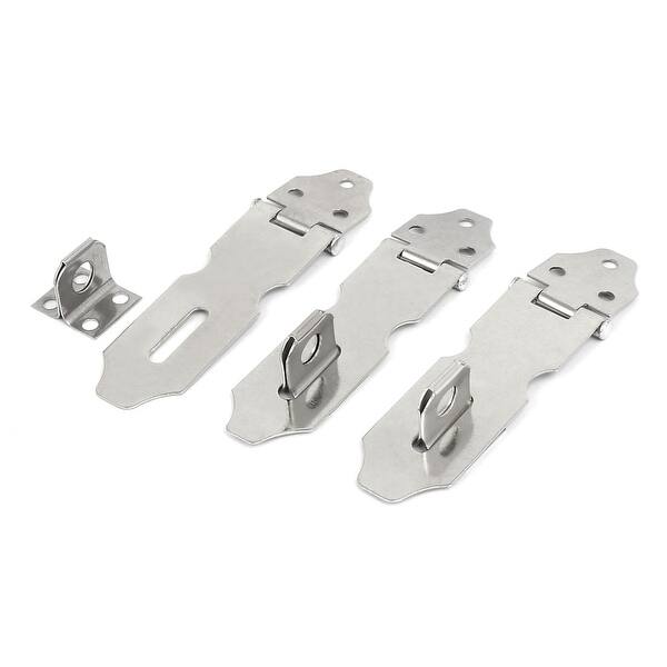 Cupboard Stainless Steel Safety Padlock Door Latch Lock Hasp Staples 2. ...