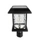 Gama Sonic Aspen Black Solar LED Outdoor Post Light with 3 in. Fitter ...
