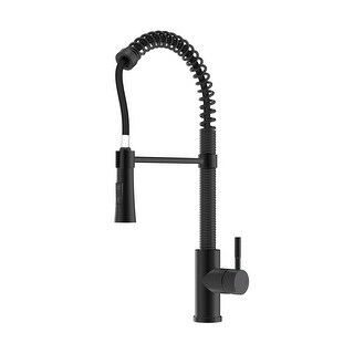 HOMLUX Single-Handle Spring Neck Pull Down Sprayer Kitchen Faucet with ...