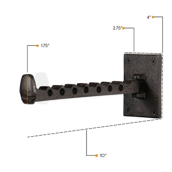 Rustic State Cast Iron Space Saver Wall Mount Hanger Holder - Bed Bath ...