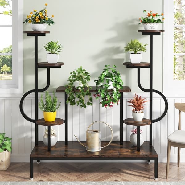 8-tier Metal Plant Stand Large Tall for Garden Balcony Patio - Bed Bath ...