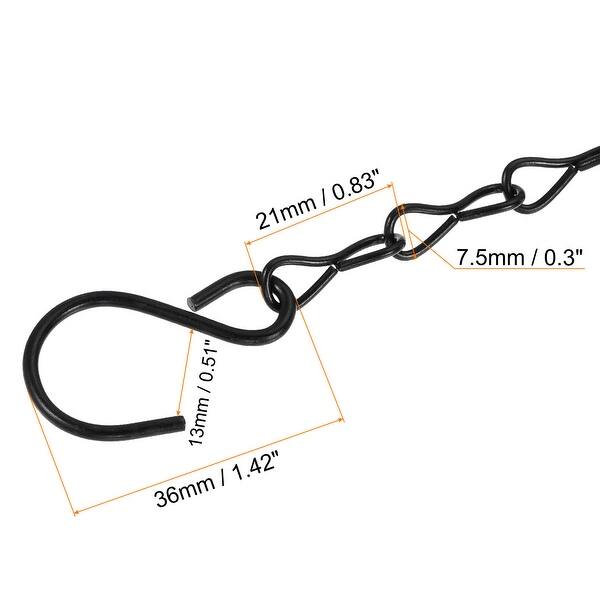 Hanging Chains 33cm Extension Link S Hooks Adjustable 3 Point Holder ...
