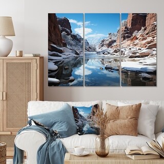 Designart "Canyon Winter Serenitys Embrace II" Landscapes Wall Decor ...