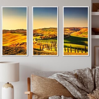 Designart "Crete Senesi Rural Landscape Tuscany" Landscape Framed Wall ...