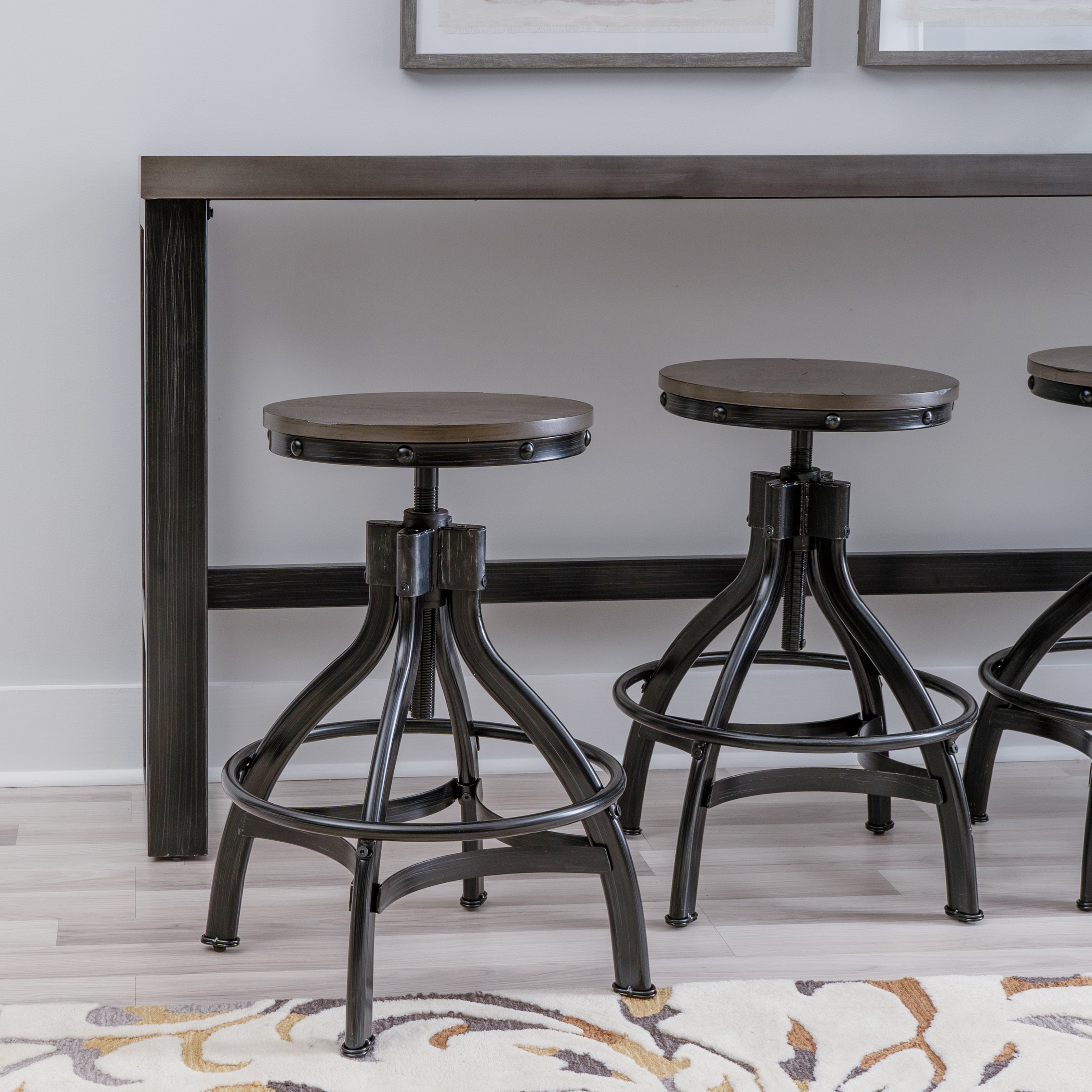 Caverly Backless 24 30 inch Adjustable Height Counter Stool Set of 2