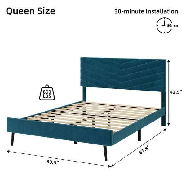 Bed Frame with Adjustable Headboard - Bed Bath & Beyond - 39527525