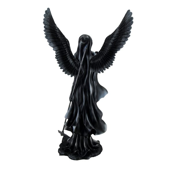 Gothic 24 Inch Tall Black Angel of Death W/ Scythe Statue - Bed Bath ...