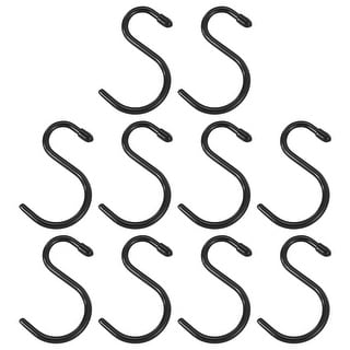 3" S Shaped Hooks, 10 Pack Multipurpose S Hanging Hooks, Black - Bed ...