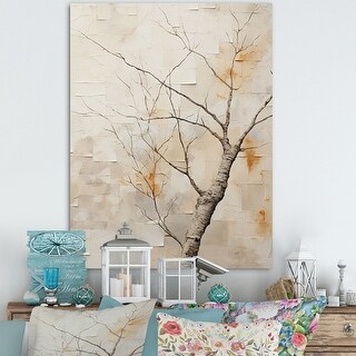 Designart "Minimalism Sycamore Tree Landscape I" Tree Sycamore Wall Art ...