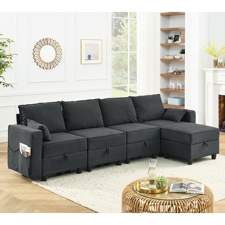 High-end Modular Sofa Couch, 5 Seat Storage Sectional Sofa set for ...