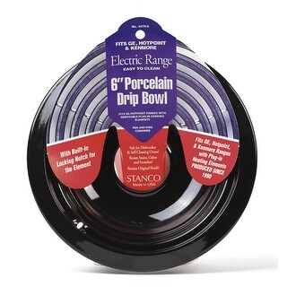 Stanco 4075-6 Porcelain Drip Bowl With Locking Notch 6" - Bed Bath ...