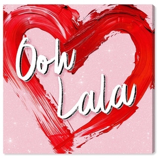 Ooh Lala Heart Paint Canvas Modern Trendy Art by Art Remedy - Bed Bath ...