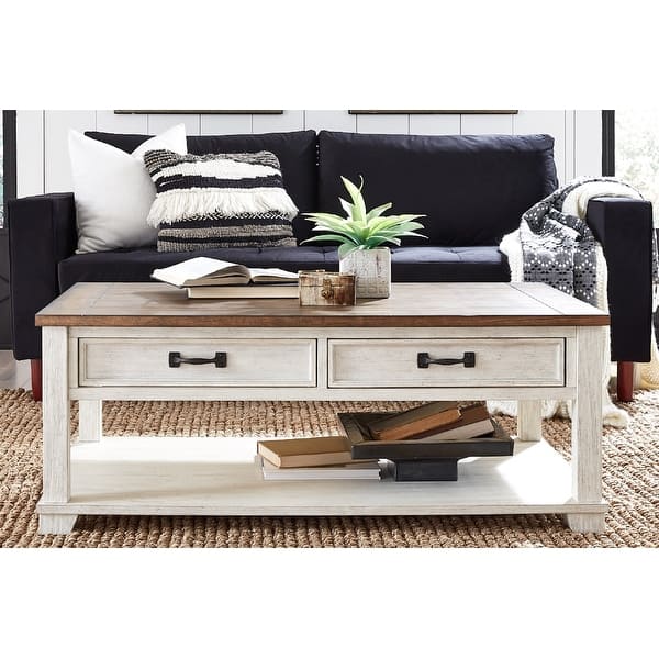 The Gray Barn Wood Large Two-tone Cocktail Table - Bed Bath & Beyond - 30951873