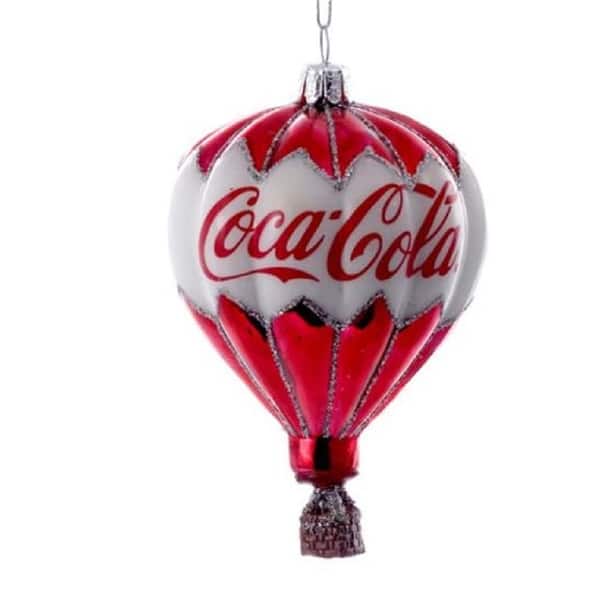 Coca Cola Hot Air Balloon Christmas Holiday Ornament Red and White ...