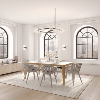 Midtown Concept FSC Certified Wood 7pc Indoor Carolen Dining Set - Bed ...