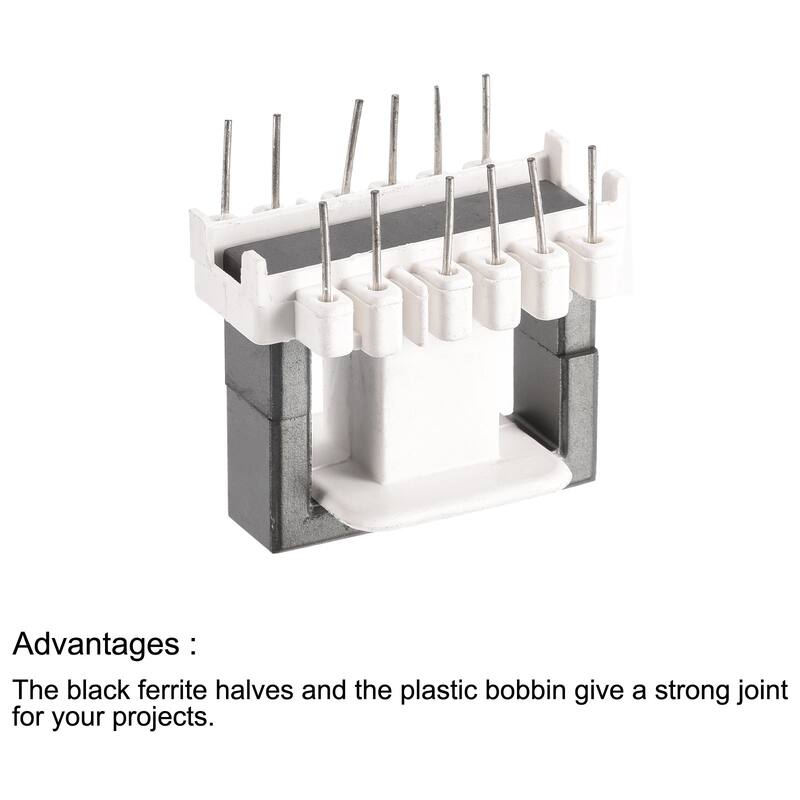Transformer Bobbin EE35 Vertical 6 w 6 Pin w Ferrite Core Halves 5 Set ...