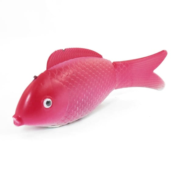 Child Emulational Red White Plastic Swing Tail Electronic Fish Toy ...