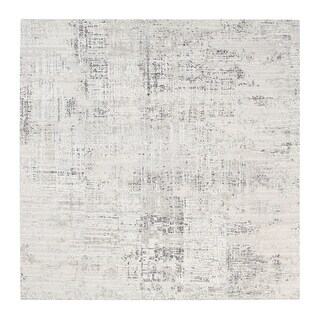 Shahbanu Rugs Modern Hand Spun Undyed Natural Wool Cut And Loop Pile ...
