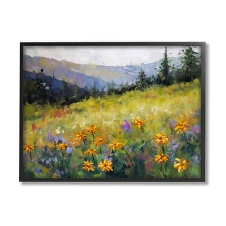 Stupell Flower Meadow Painting Framed Giclee Art Design by Ziwei Li ...