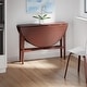 Hannah Double Drop Leaf Round Dining Table, Walnut - Bed Bath & Beyond ...