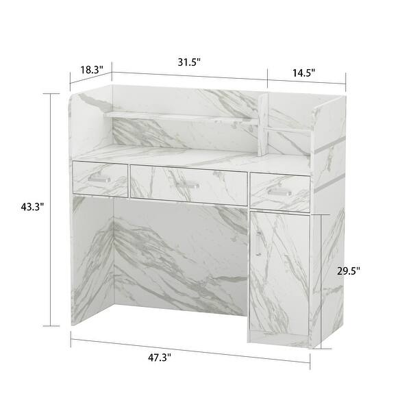 Reception Desk Front Counter Table with Drawer Shelf by Timechee - Bed ...