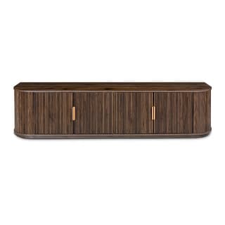 Edgemod 70" Ribbed Walnut Media Console With Brass Handles - Bed Bath ...