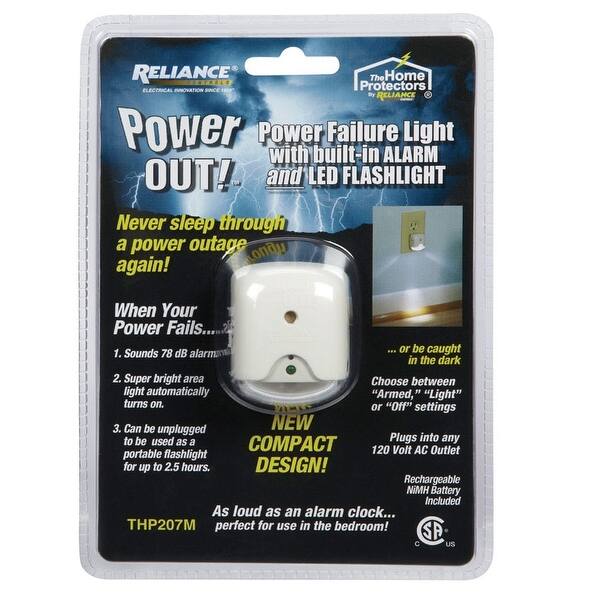 Reliance Controls THP207M Power Out Alarm With LED Flashlight - Bed ...