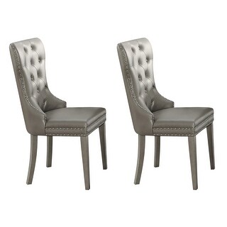 Champagne Tufted Side Chairs (Set of 2) - Bed Bath & Beyond - 43193888