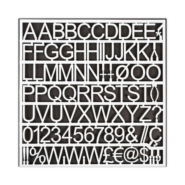 White Plastic Set of Letters, Numbers and Symbols, Uppercase, 1" Dia ...