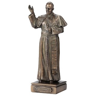 6.3" H POPE FRANCIS Statue Cold Cast Bronze - 1.97"x2.56"x6.3" - Bed ...