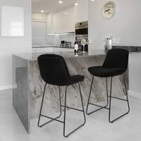 Upholstered Metal Frame Bar & Counter Stool Set with Backs - Bed Bath ...