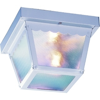 Volume Lighting 2-Light Outdoor White Flush Mount - Bed Bath & Beyond ...