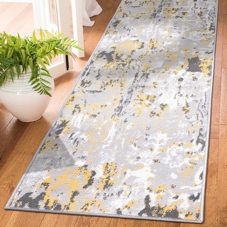 Ridley Abstract Gray/ Blue Area Rug - Bed Bath & Beyond - 33931553