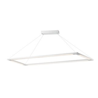 Modern Contemporary LED Pendant Rotator Matte White - Exact Size - Bed ...
