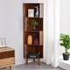 Corner Shelf, Multi-layer Corner Bookshelf, Bookcase, Display Rack ...