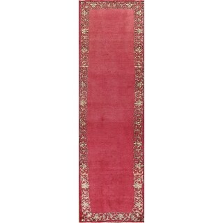 Border Fuchsia Tabriz Persian Vintage Runner Rug Handmade Wool Carpet ...