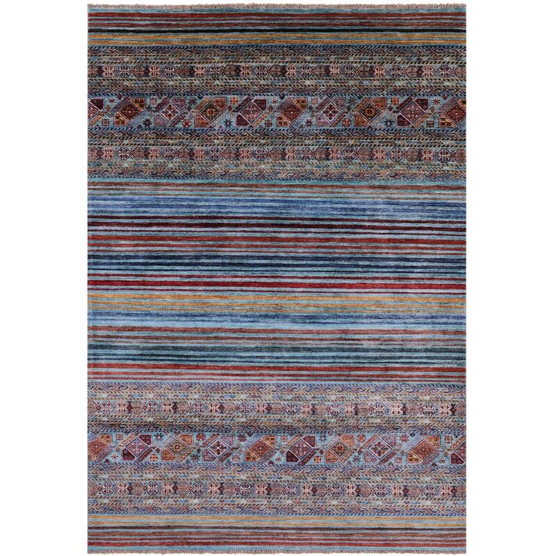 Golden Nile Khorjin Persian Gabbeh Hand Knotted Wool Rug - 5' 7" X 8' 2 ...