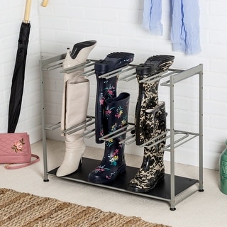 Honey-Can-Do Silver Steel 6-Pair Boot Rack - Bed Bath & Beyond - 10520952
