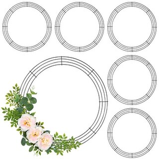 6 Pack Round 16 Inch Metal Floral Wire Wreath Frame for Easter ...