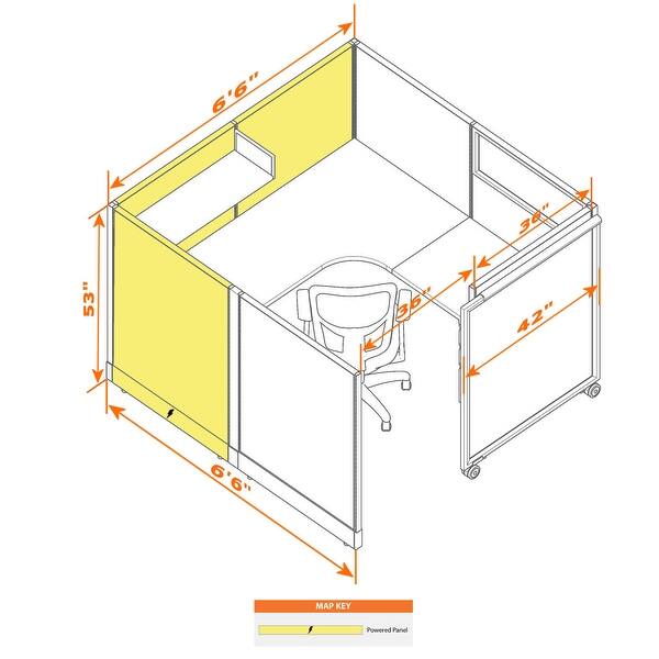 Cubicles with Sliding Doors 53H Single - Bed Bath & Beyond - 34466434