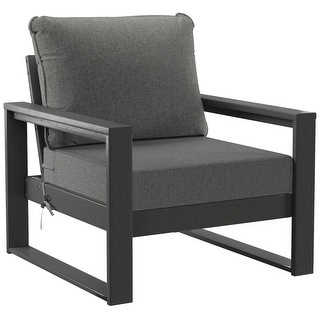 Endless Patio Deep Seating Club Chair with Gray Frame - Bed Bath ...